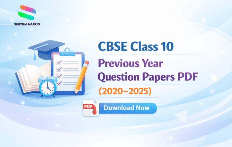 CBSE Class 10 Previous Year Question Papers PDF (2020–2025) – Free Download
