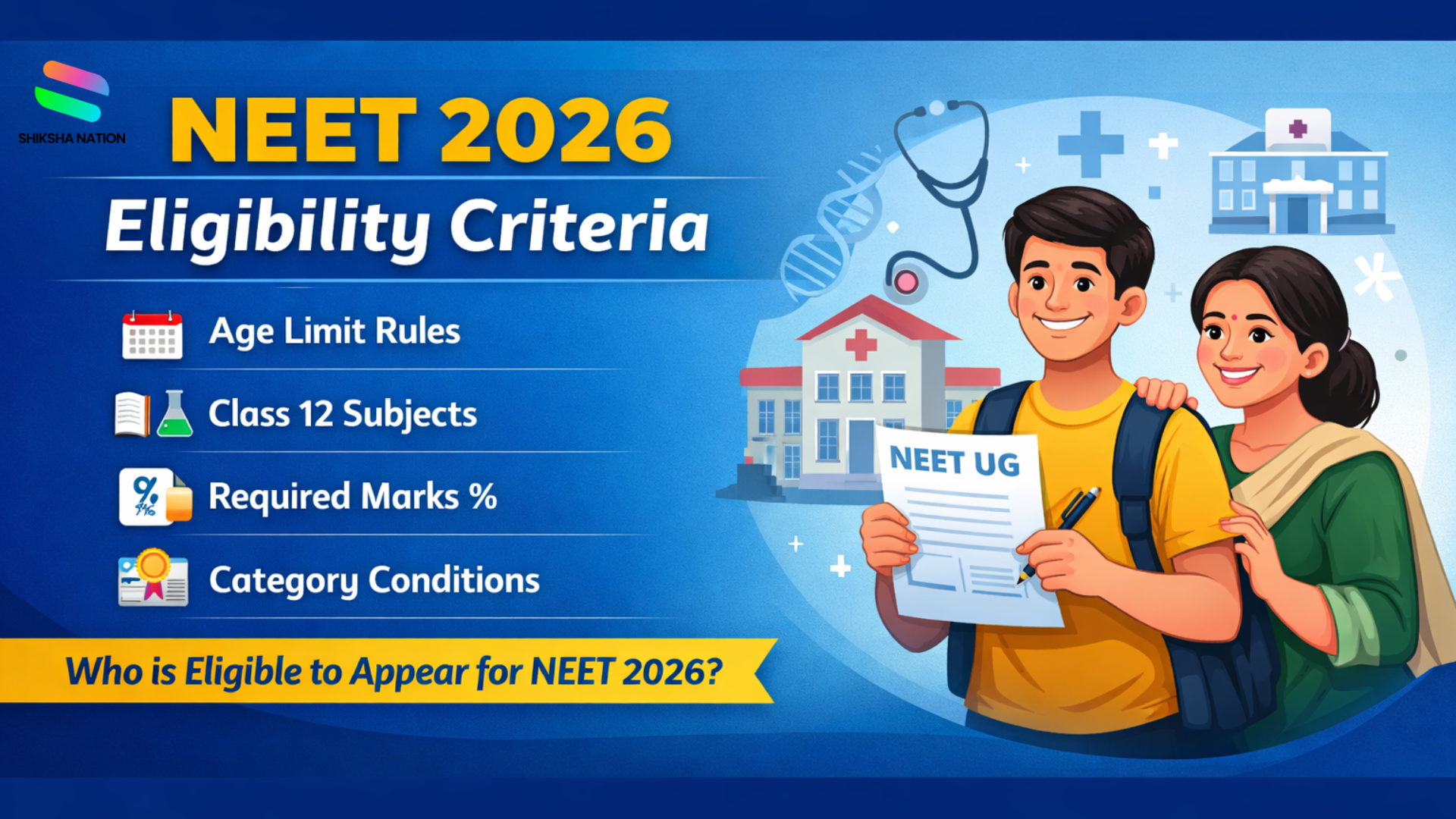 NEET 2026 Eligibility Criteria: Age Limit, Marks & Rules