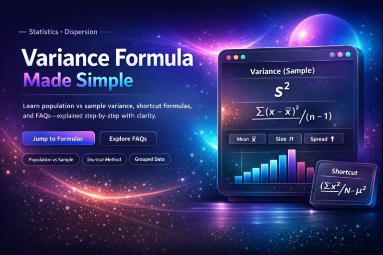 Variance Formula Explained - Definition, Formula & Solved Examples