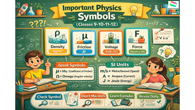 Physics Symbols Explained for Class 9-12 (With Meanings)